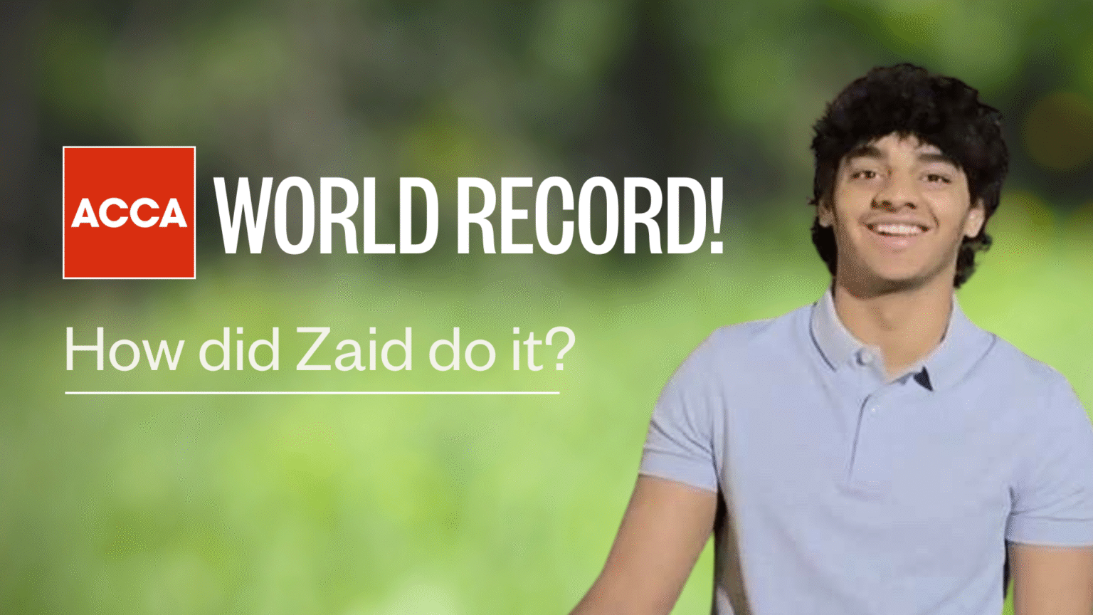 ACCA World Record – Zaid Hamdani passes in only 11 months